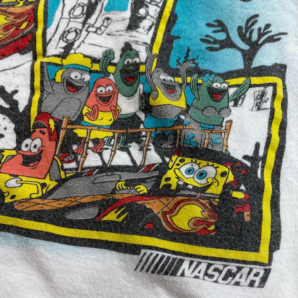 Spongebob Squarepants Nascar Comic Strip T-Shirt Size… - Gem